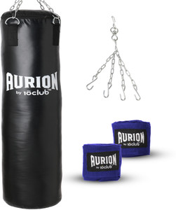 Aurion by 10Club Unfilled Boxing Punching Bag with Handwraps and ...