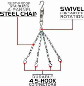 SBR Sports 'Heavy Duty Solid Punching Bag Chain Punching Bag Chain ...