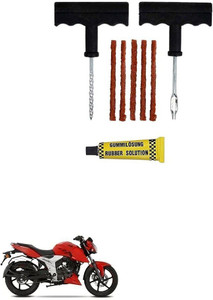 AS TRADERS Tubeless Tyre Puncture Repair Kit for TVS Apache RTR 160 4V ...