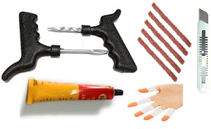 PRIDE Tubeless Tyre Puncture Repair Kit & Tube Solution Use for Car ...