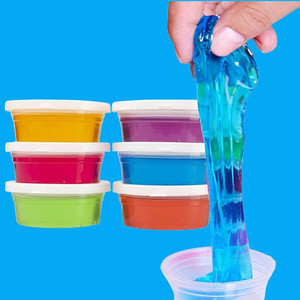 PARIVRIT Transparent Crystal Mud Set ( Pack Of 6 ) Multicolor Putty Toy ...