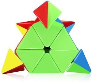 RawMax Stickerless Pyramid Cube 3x3 Speed Triangle Pyramid Puzzle Cube ...