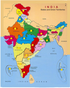 GAMLOID Indian Map /Board Game/Educational/Learning Game for Kids ...