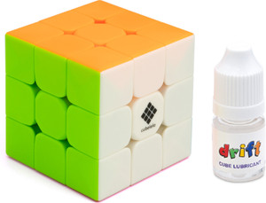Cubelelo Drift Warrior 3x3 Stickerless & Premium Cube Lubricant Combo ...