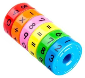 TRU TOYS Magnetic Math Cylinder Arithmetic Learning Toy, Magnetic Block ...