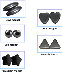 Tumtafa Best Quality strong Magnetic Triangle Ball Oval Flower Heart ...