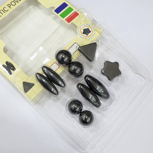 Poktum Magnetic toys Shapes Round,Circle,Hematite & Traingle 10 Pcs ...