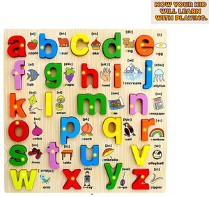 BUY SURETY Wooden Learning Small Letters Alphabets Board With Picture ...