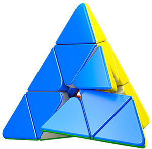 SAFESEED Pyramid Cube 3x3 High Speed Stickerless Triangle Cube ...