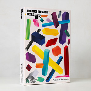 Jigsaw Nation Jigsaw Puzzle 1000 Pcs - Cubical Cascade Abstract by JSN ...