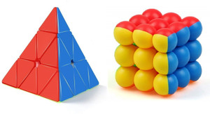 Enorme High Speed Smooth Stickerless Triangle Pyramid Cube and Round ...