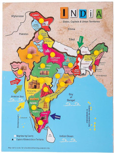 RITSKART Creative Wooden Educational learning Map Board Puzzle for kids ...