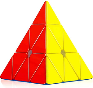 VC ICONIC Pyramid Cube 3x3 High Speed Stickerless Triangle Pyraminx ...