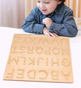 Plus Shine Wooden Alphabet Letter Tracing Board Montessori Handwriting ...