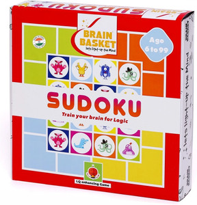 BRAIN BASKET SUDOKU Puzzle Game for Kids and Adults MDF Board Travel ...