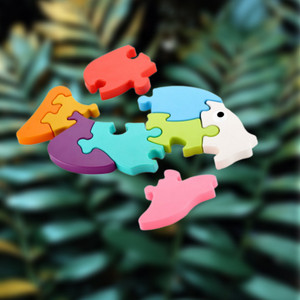 SHREEJI ENTERPRISE Fish Shape Puzzle Building Blocks Non Toxic Puzzle ...