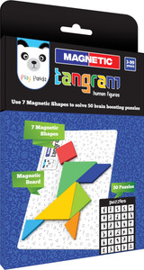 PLAY PANDA Magnetic Tangram Puzzle Human Figures - Solve 50 Puzzles ...