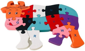 Little Mind Cow Puzzle with Alphabets and Numbers Educational Learning ...