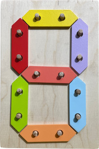 woodmechanic Wooden Digital Number puzzle board - Wooden Digital Number ...