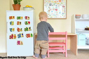 Plus Shine Magnetic Hindi Alphabets Swar Vowels Letter with Picture For ...