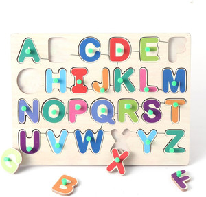RITSKART Alphabet Learning Board Letter Puzzle for Kids Preschool ...