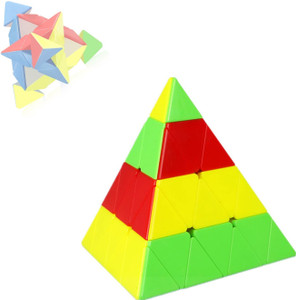 SAFESEED Best Triangle Pyramid Rubik Sticker Less, Super Smooth Rubik ...