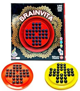 cubemate Brainvita (Goli kundu/Kanche)() Board Game with 32 Glass ...