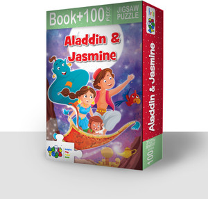 advit toys Aladdin and Jasmine-Jigsaw Puzzle (100 Piece + Educational ...