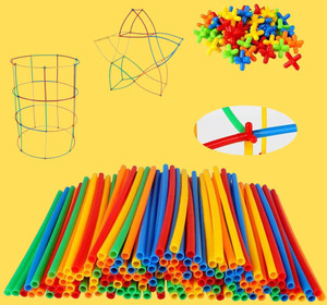 Mayne Smart Sticks Unique Creative Activity, Straw Block For Kids-60pcs ...