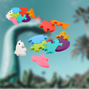 Kidsbuddy Fish Shape Puzzle Building Blocks Non Toxic Puzzle Blocks ...