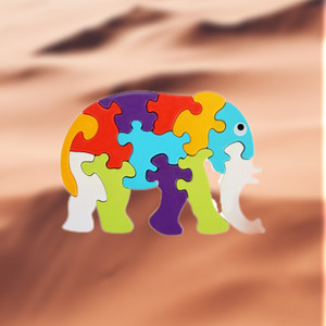golden rose Elephant Shape Puzzle Building Blocks Non Toxic Block LC02 ...