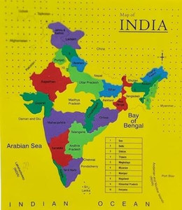 SWAMPY Kids' Educational Learning Aid: States of India Map Activity ...