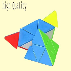 Poktum Pyramid Cube/Triangle Cube 3x3 High Speed Sticker-Less,High ...