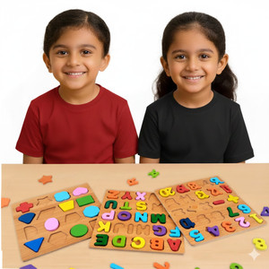 kanthee ABCD Wooden Puzzle Learning Educational Game Board For Kids A8 ...