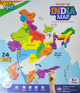 KITI KITTZ Educational India Map with States & Capitals, Wooden ...
