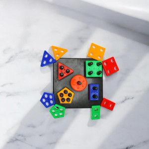 JORDY Plastic Geometric Puzzle Stacker Shape Sorter Stacking Set Kids ...