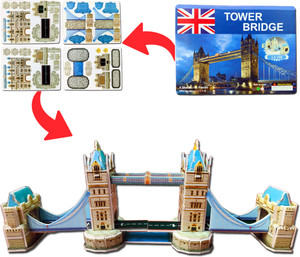 moontail 3D Puzzle London Tower Bridge Toys for Kids Games Educational ...