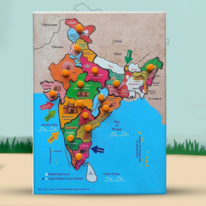 SAFESEED Map of India Wooden Puzzle for Kids Age 3 & Above - Map of ...