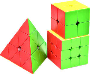 D ETERNAL Cube 2x2 3x3 Pyraminx Pyramid Triangle Cube Combo Set Bundle ...