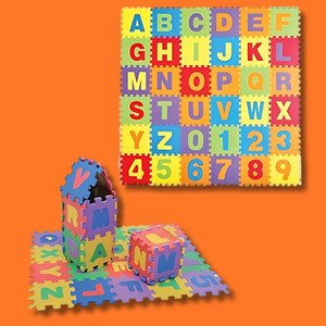 GigglyGiraffes Alphabet & Number Foam Puzzle Play Mat – Interlocking ...