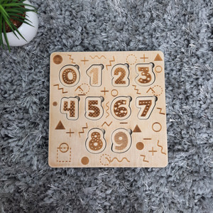 Wooozha KIDS WOODEN COUNTING 0 TO 9 NUMBERS PUZZLE - KIDS WOODEN ...