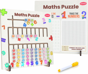 333MART 3-in-1 Wooden Math Board With Marker for Kids - 3-in-1 Wooden ...