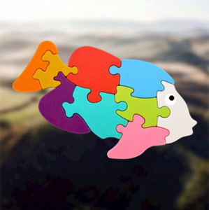 Kidsbuddy Fish Shape Puzzle Building Blocks Non Toxic Puzzle Blocks ...