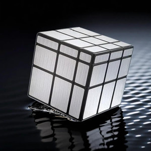 Citrine 3x3x3 Silver Mirror Cube Puzzle 6x6x6 cm For All Ages Smooth ...