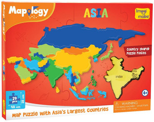 Imagimake Mapology Asia- Continent Asia & its Countries Map Puzzle ...