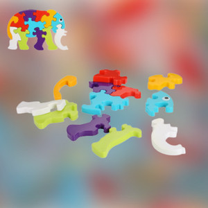 Kidsbuddy Elephant Shape Puzzle Building Blocks Non Toxic Block LC02 ...