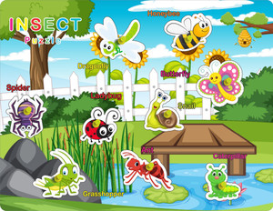 jeniry Wooden Insects Puzzle Games & Learning Educational Board for ...