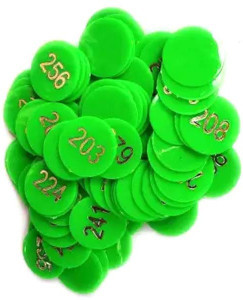 Offer99 Plastic Green Colour Numerical Token/Coins Pack of 1 to 500 ...
