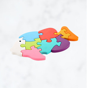 Kidsbuddy Fish Shape Puzzle Building Blocks Non Toxic Puzzle Blocks ...