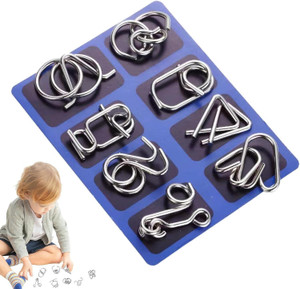 Playvista Brain Teasers Metal Wire Puzzle Game for Kids, IQ Tester ...